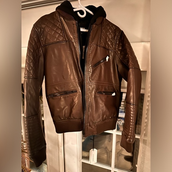 Express | Jackets & Coats | Awesome Faux Leather Jacket Unisex Express ...
